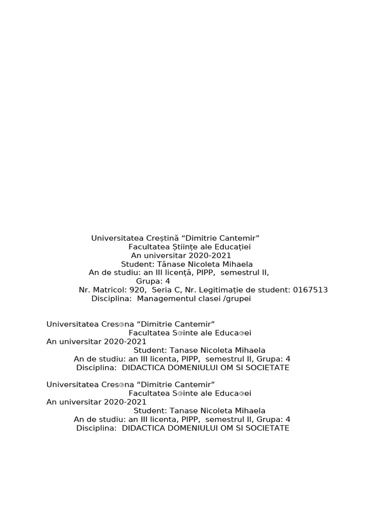 Managementul Clasei | PDF