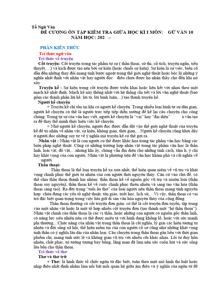 1 DE CUONG GKI 1 VAN 10 4c760 | PDF