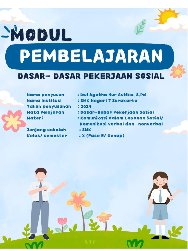 Modul Ajar Komunikasi Verbal Dan Nonverbal-X-Ps 3 | PDF