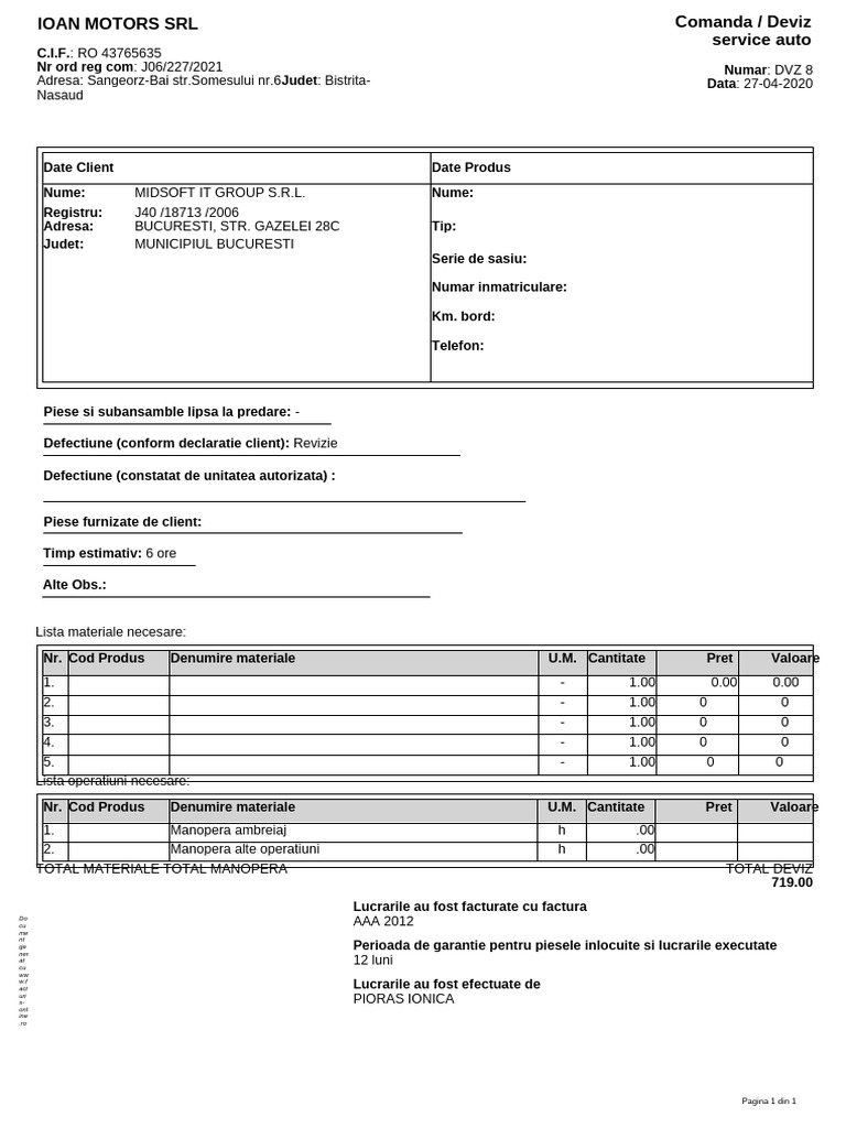 DVZ 8 Model-Deviz-Auto | PDF