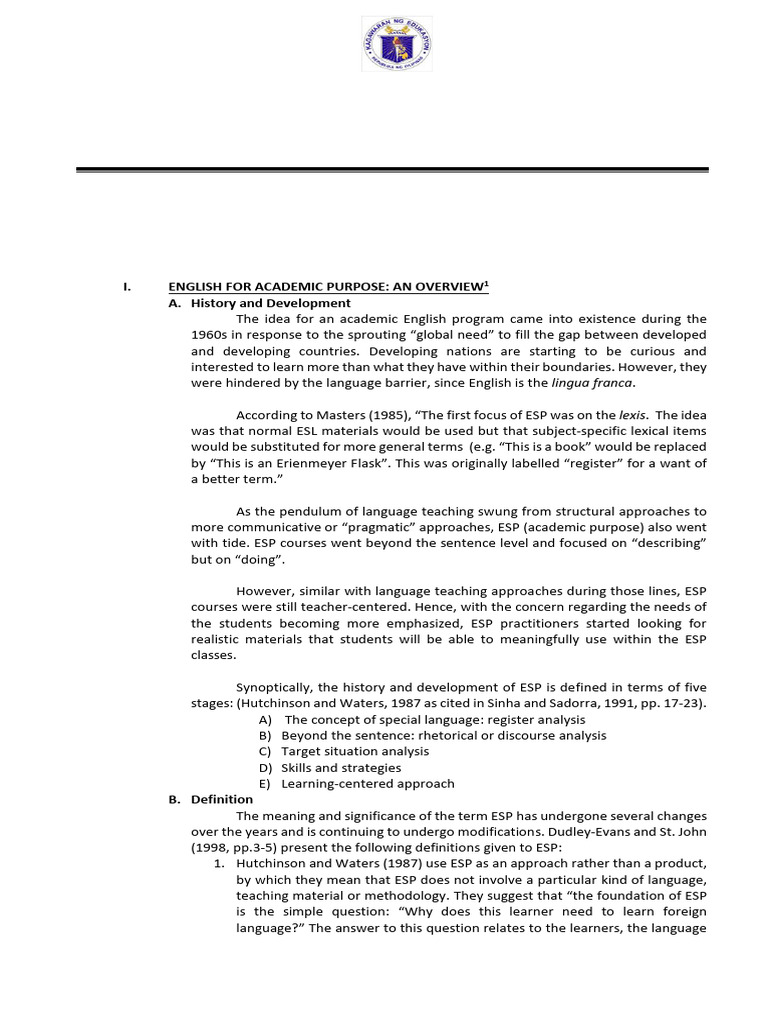 EAPP Quarter 1 Overview and Lesson 1 Handout | PDF