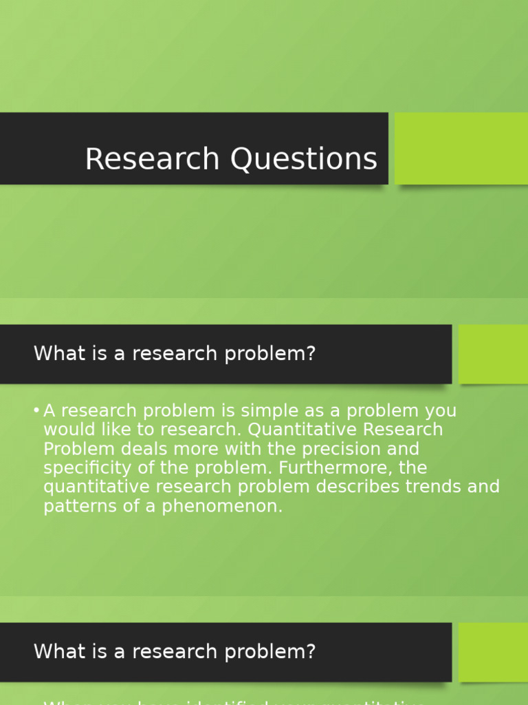 Research Questions | PDF