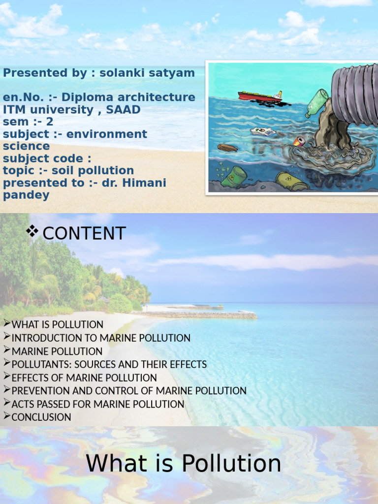 Marine Pollution | PDF