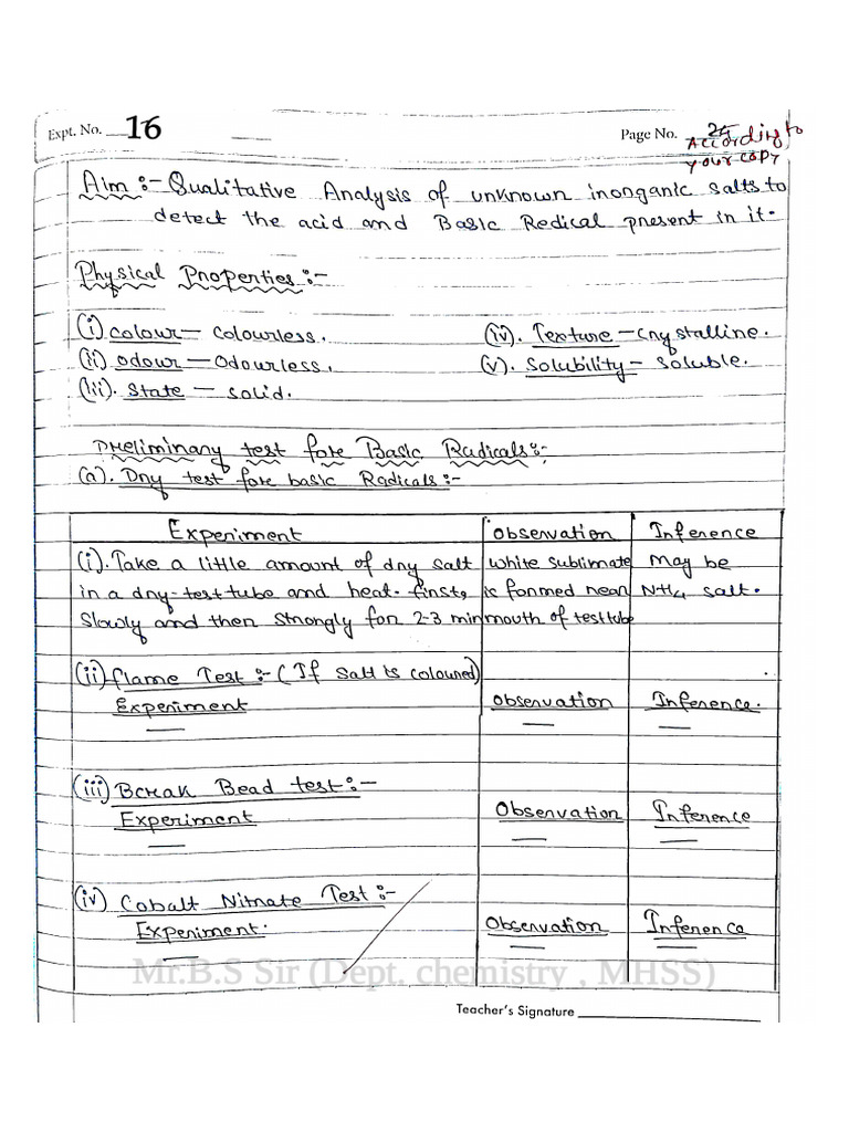 Experiment 16, 17, 18 Chemistry? | PDF
