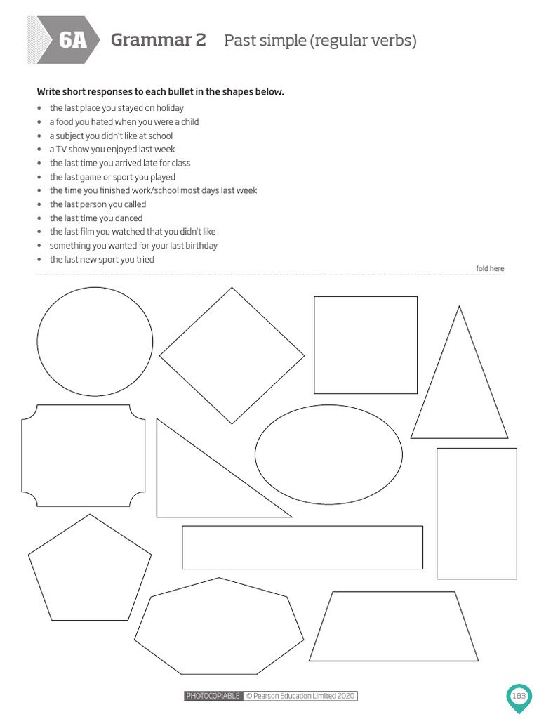 Past simple (regular verbs) 2 | PDF