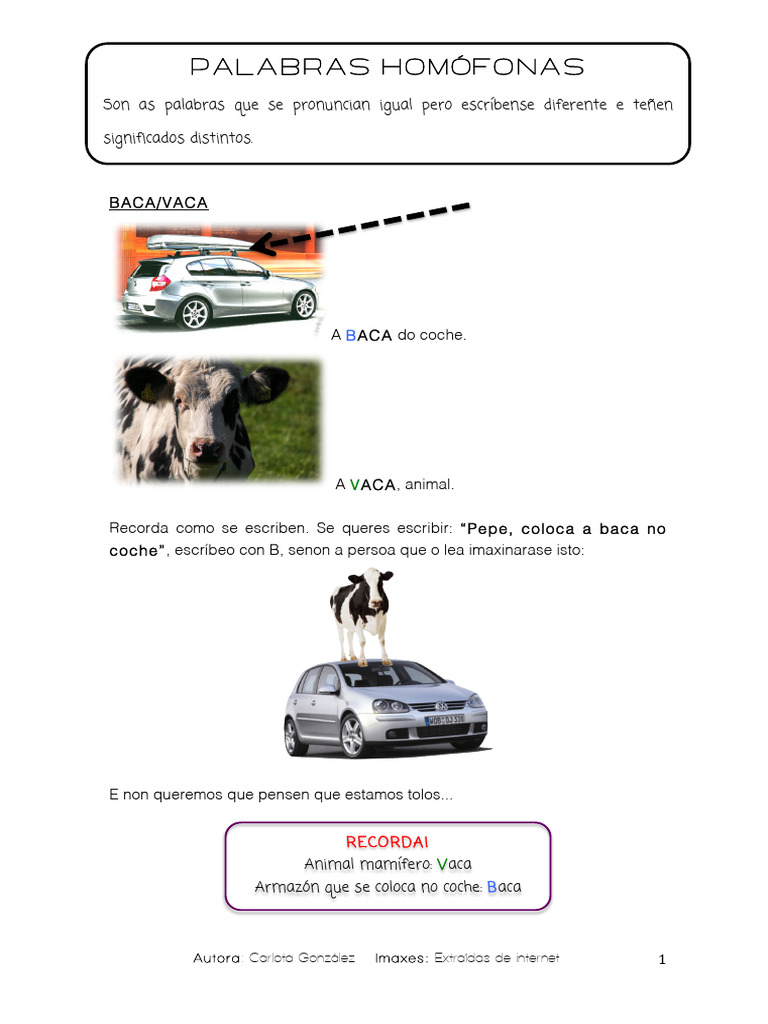 Palabras Homoì Fonas Gal | PDF