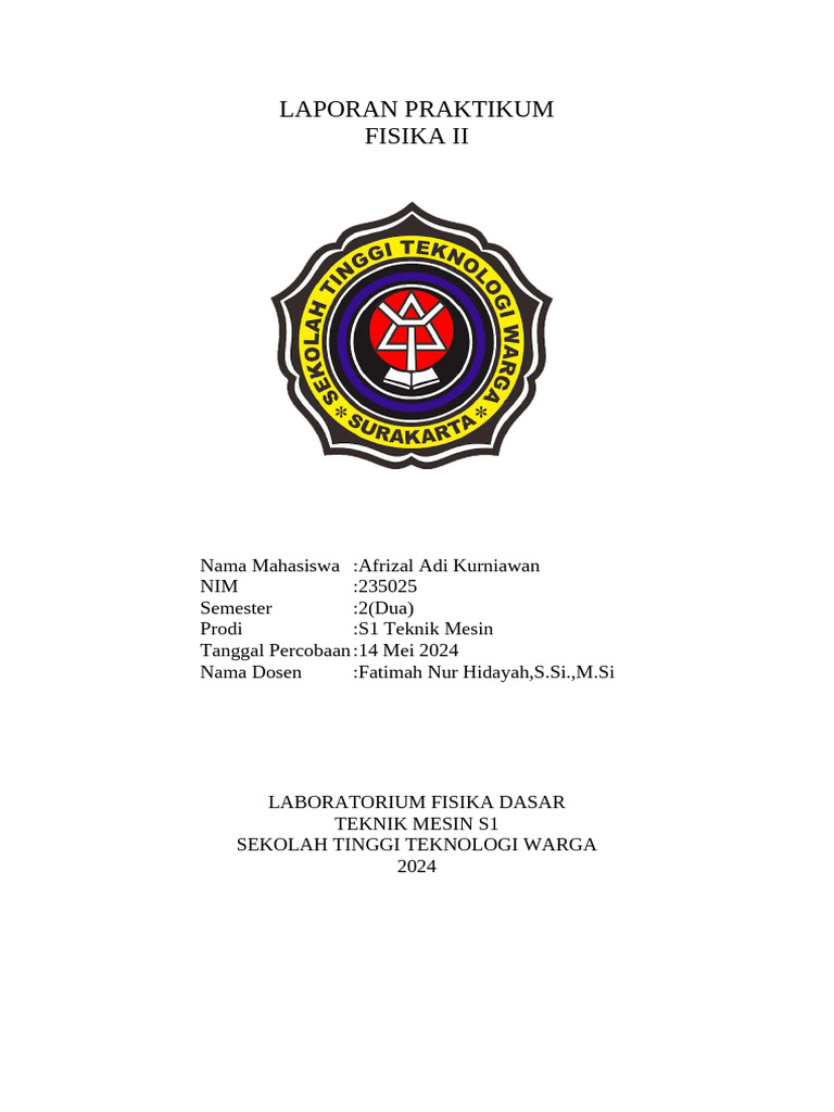 Laporan Praktikum Prisma Afrizal Adi 235025 | PDF