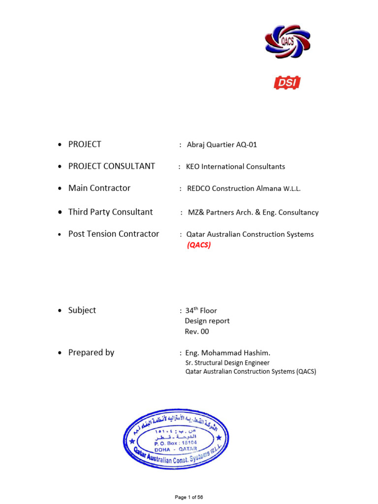 34th-Rev. 00 -Design Report | PDF