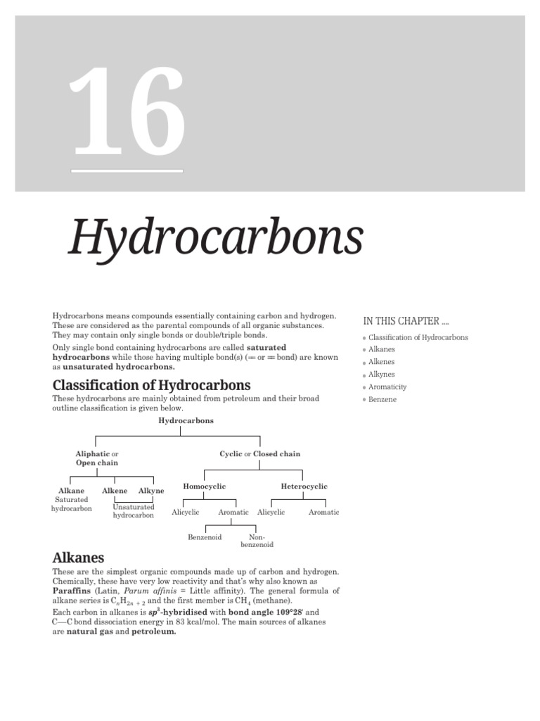 Hydrocarbons | PDF