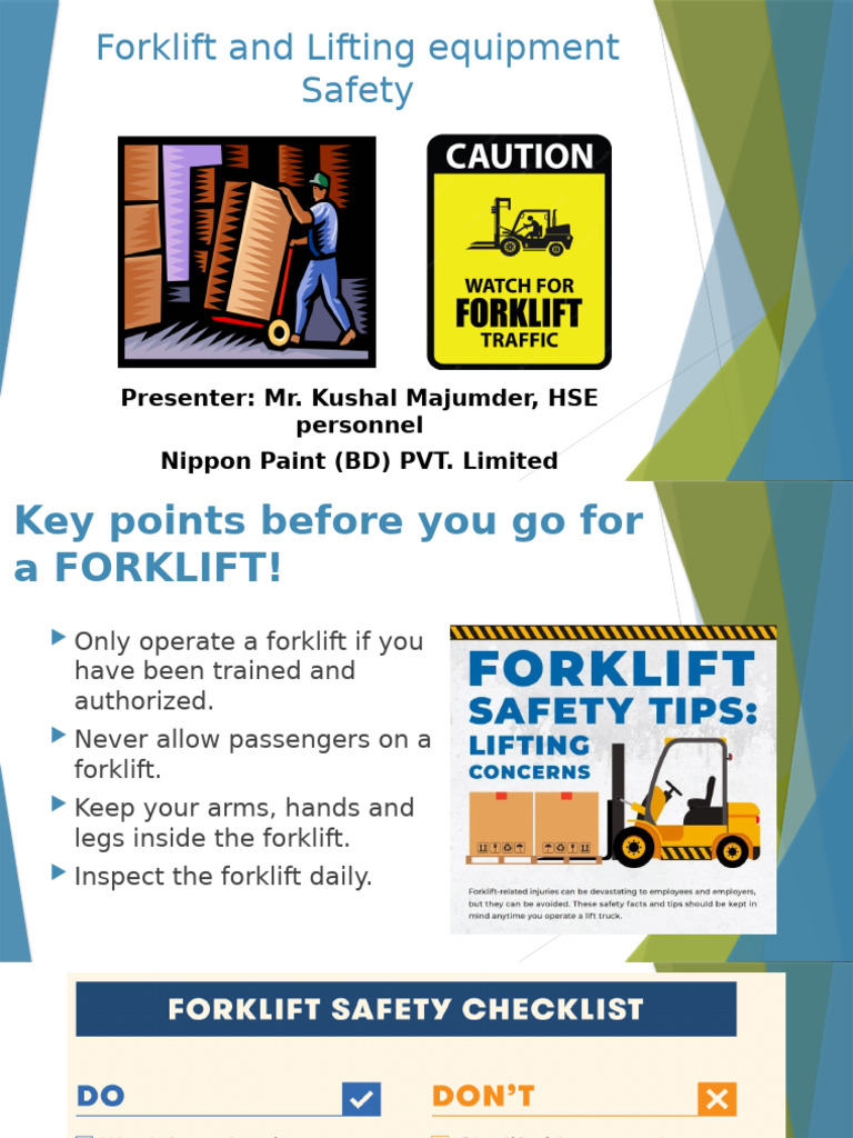 Forklift and Lifting Equipment Safety - 23-05-22 | PDF