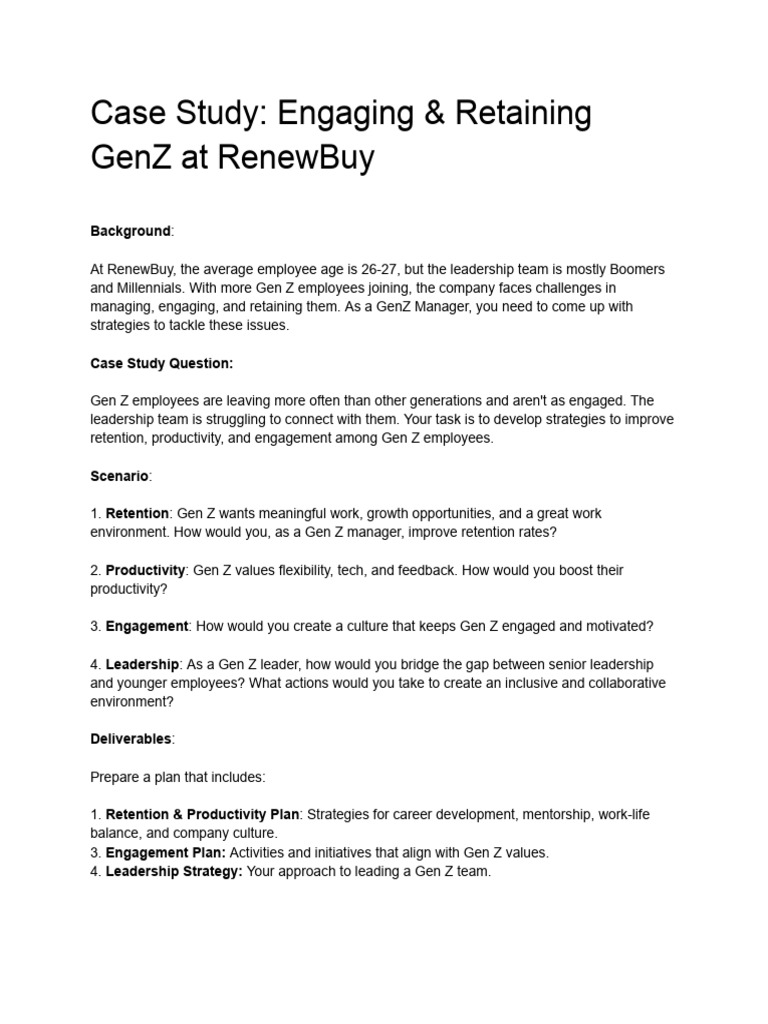 Case Study - Engaging & Retaining GenZ at RenewBuy | PDF