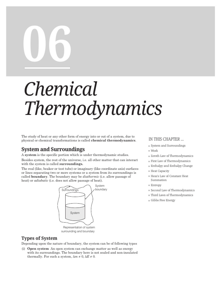 Chemical Thermodynamics | PDF