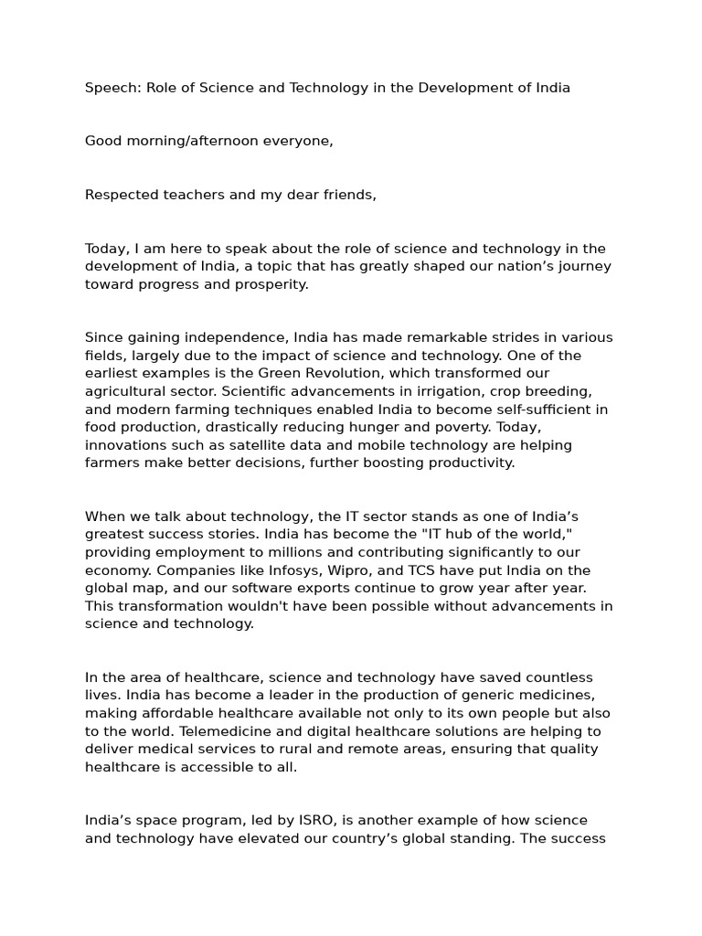 Speech | PDF