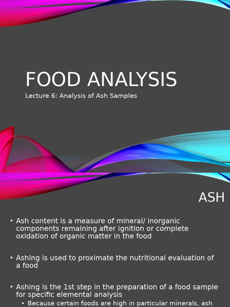 Ash Analysis Techniques in Food | PDF | Nitric Acid | Sulfuric Acid