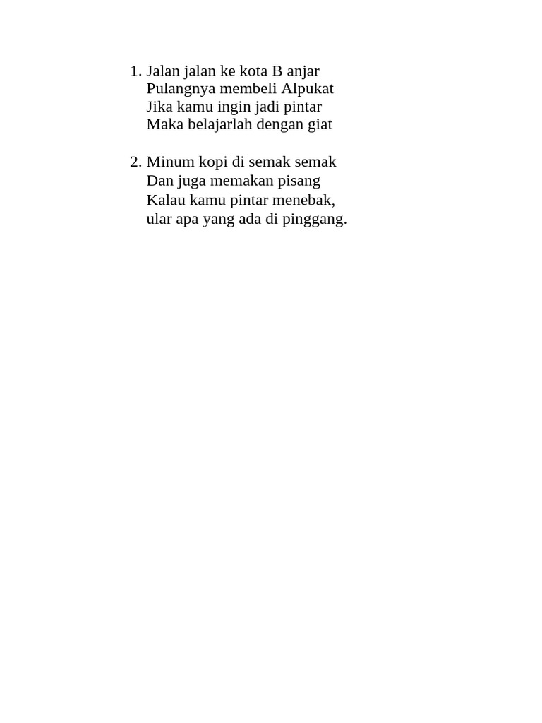 PANTUN | PDF