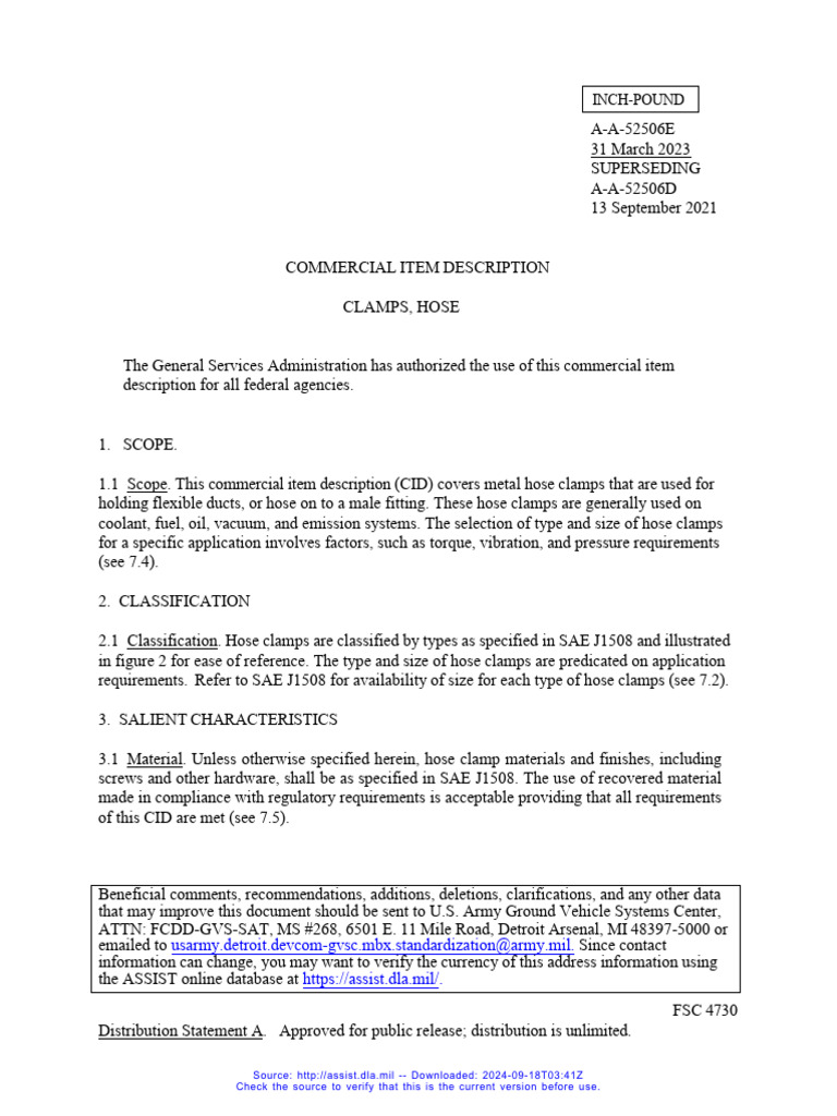 Inch-Pound: Usarmy - Detroit.devcom-Gvsc - Mbx.standardization@army ...