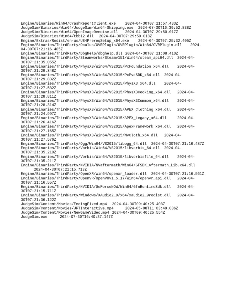Manifest_NonUFSFiles_Win64 | PDF