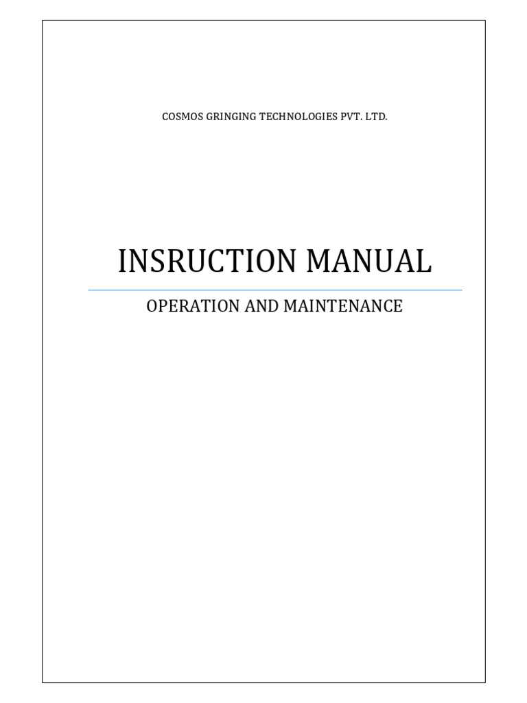 Operating Manual | PDF