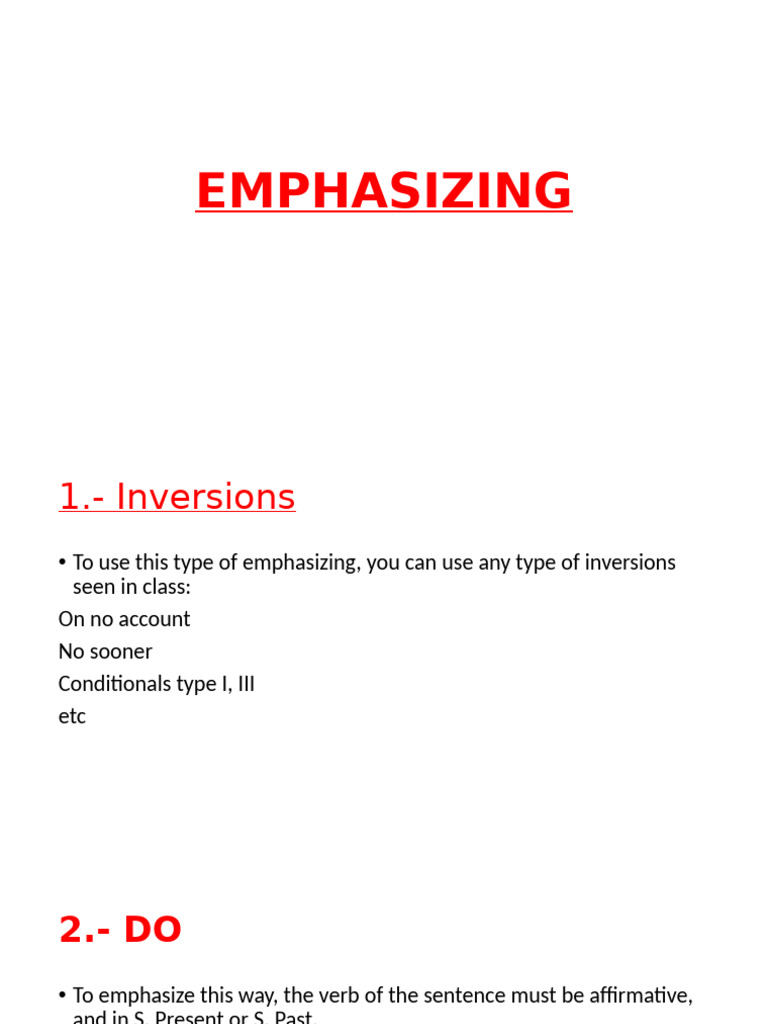 EMPHASIZING | PDF