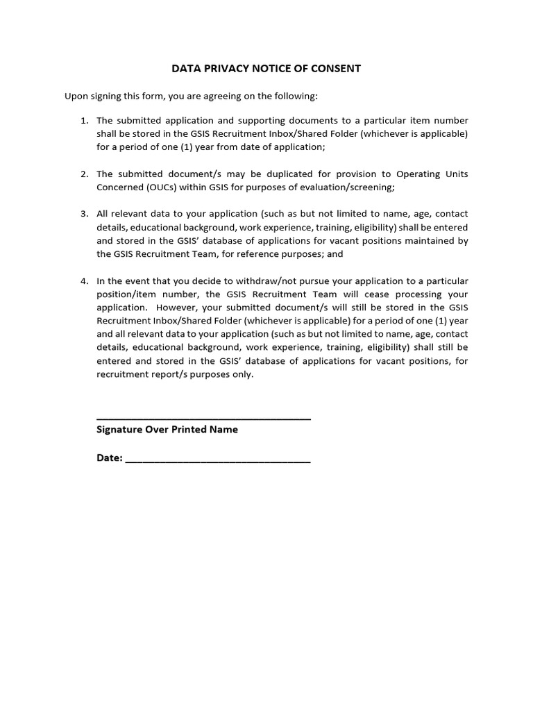 20240430-Data Privacy Notice of Consent | PDF