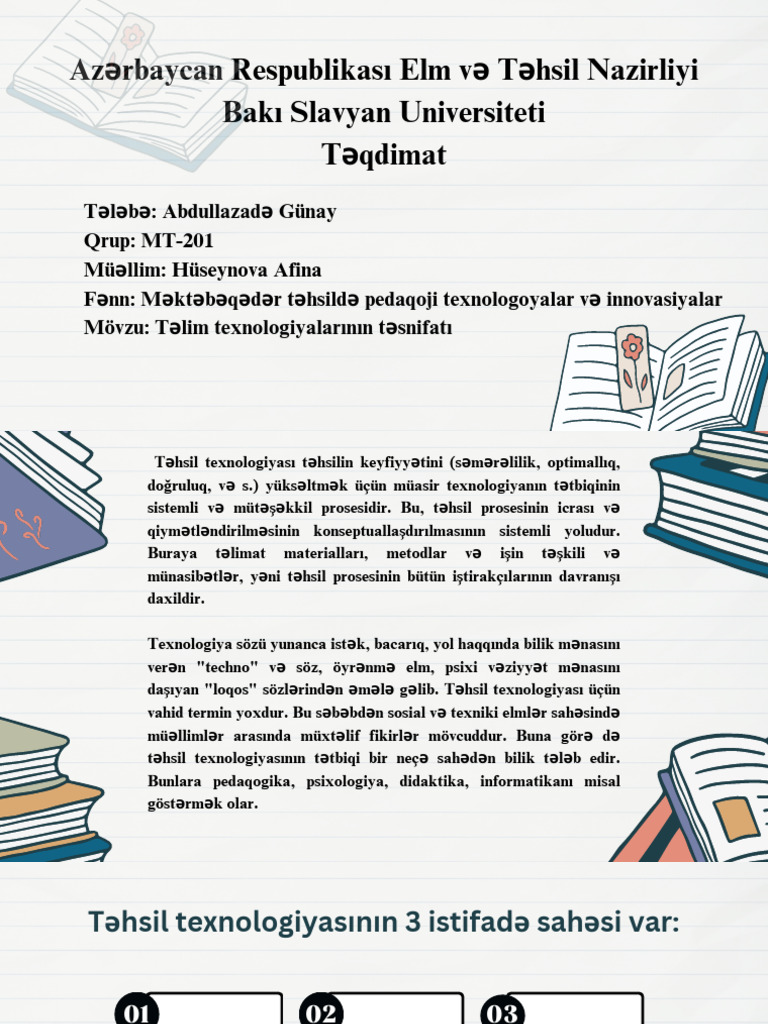 Pedaqoji Innovasiyalar Slayd | PDF