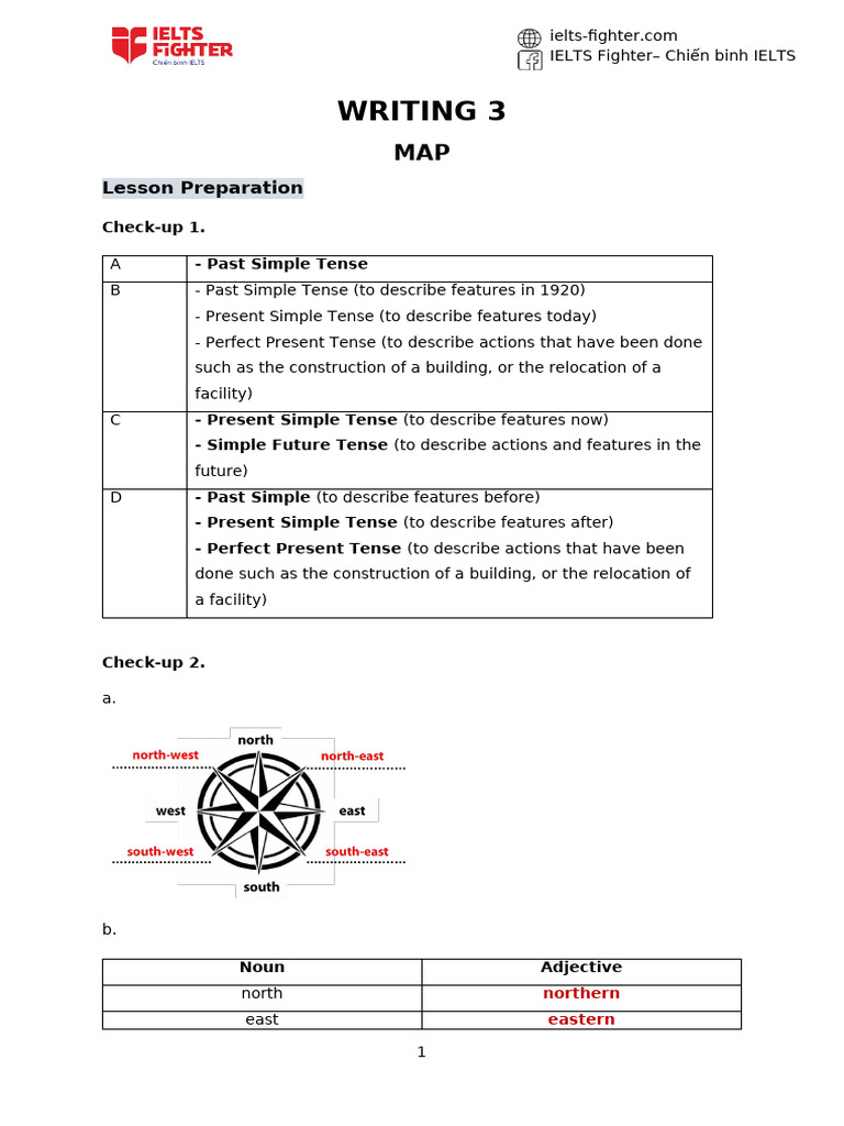 Answer Key. Writing 3_Map | PDF