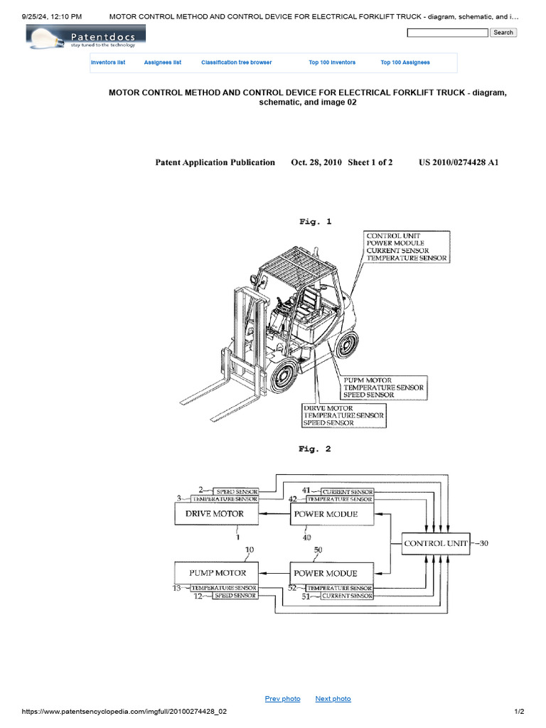 MOTOR CONTROL METHOD AND CONTROL DEVICE FOR ELECTRICAL FORKLIFT TRUCK ...