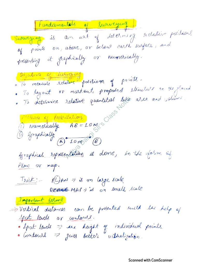 Surveying Notes | PDF