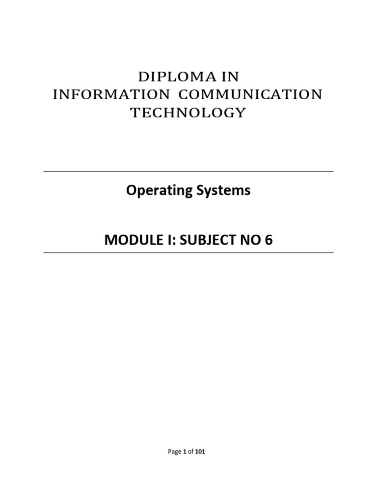 Operating System Handout Main | PDF
