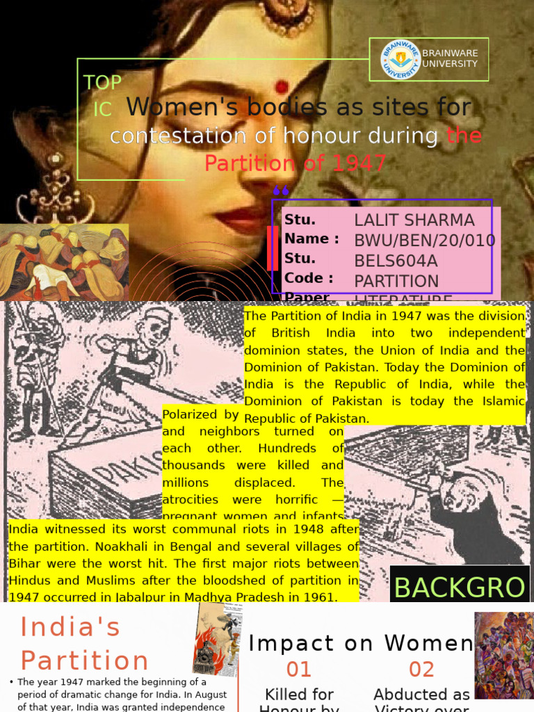 Women's Honour and Violence in 1947 Partition | PDF | Partition Of ...