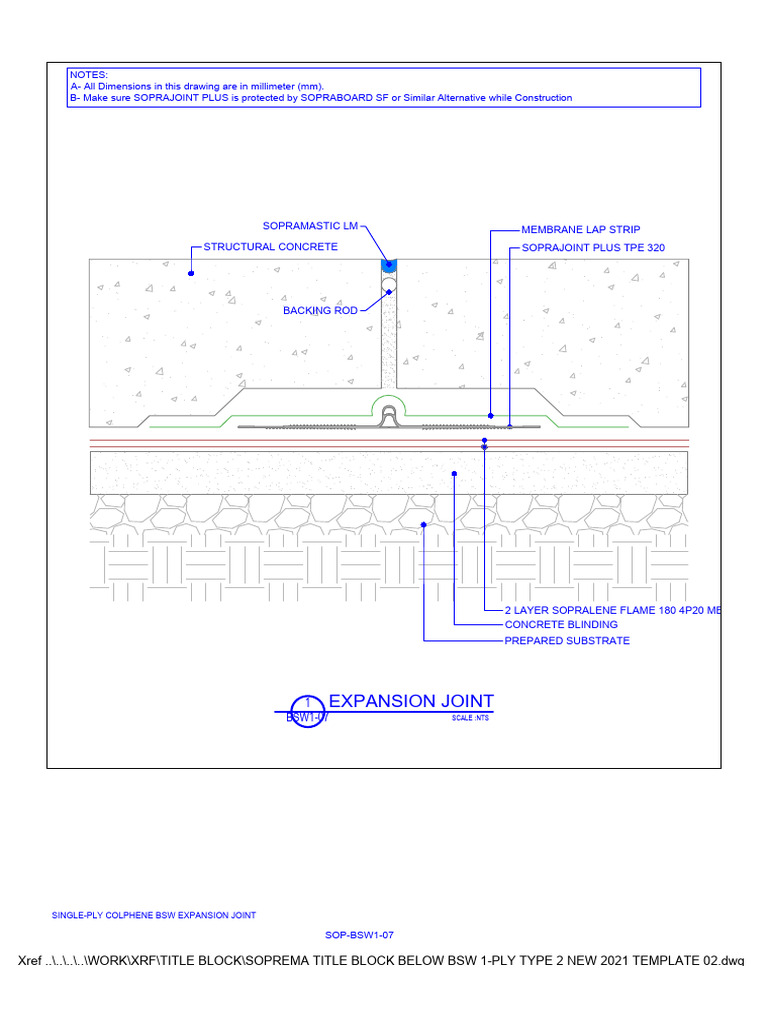 07 2ply Expansion Joint Detail Sop Bsw1 07 | PDF