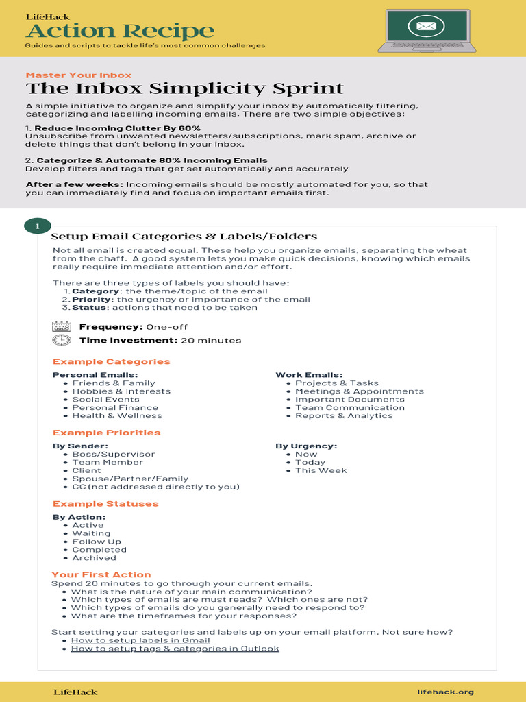 Inbox-Simplicity-Sprint-Action-Recipe | PDF