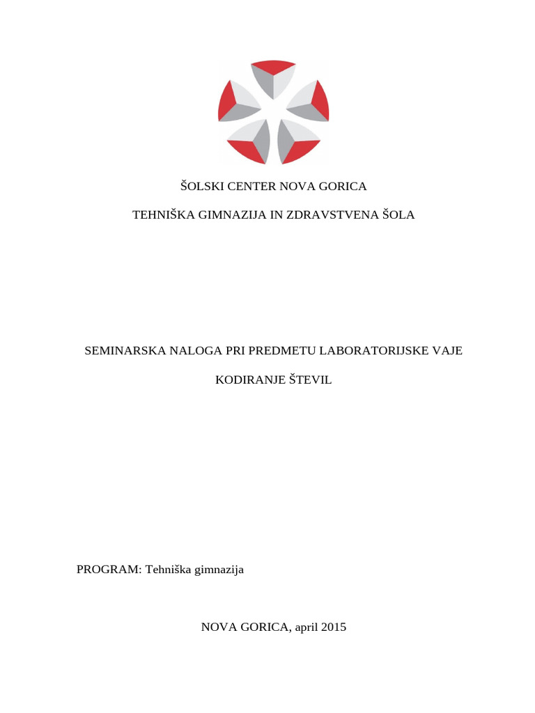Rif Ref Kodiranje Stevil 01-1 | PDF