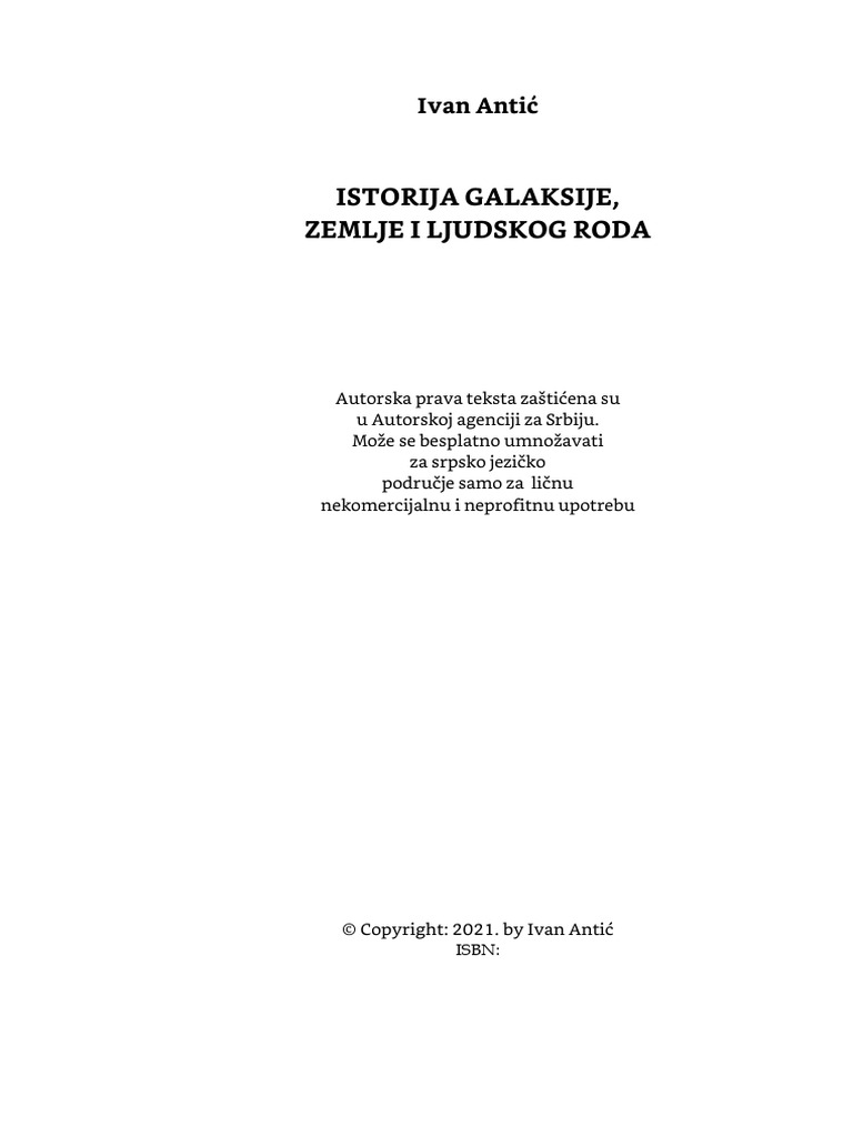 Ivan - Antic - Istorija - Galaksije - A4 Nov Tekst Je U Boji | PDF