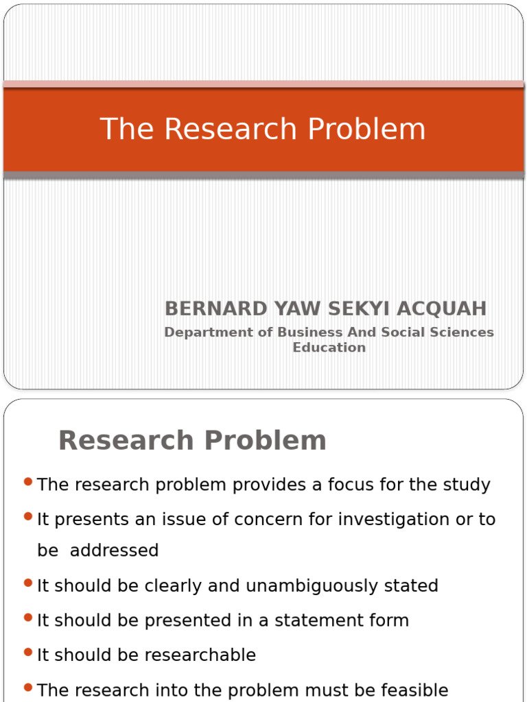 1 Introduction - Research Problem | PDF