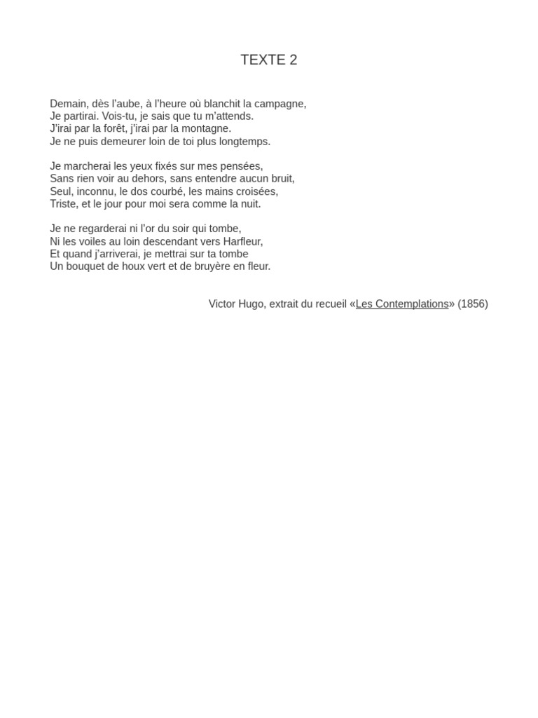 Demain Des L'aube Texte | PDF