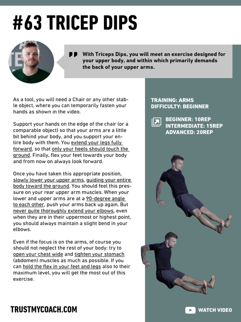 #63 Tricep Dips | PDF