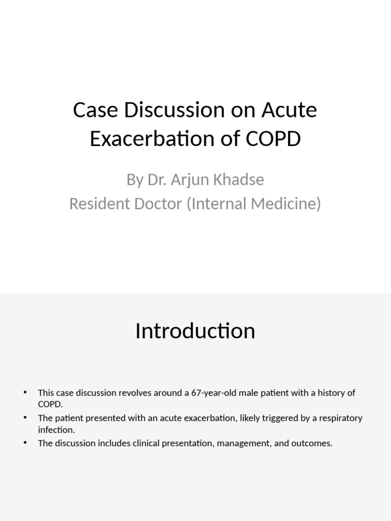 COPD Mortality Case Discussion by DR Arjun Khadse | PDF