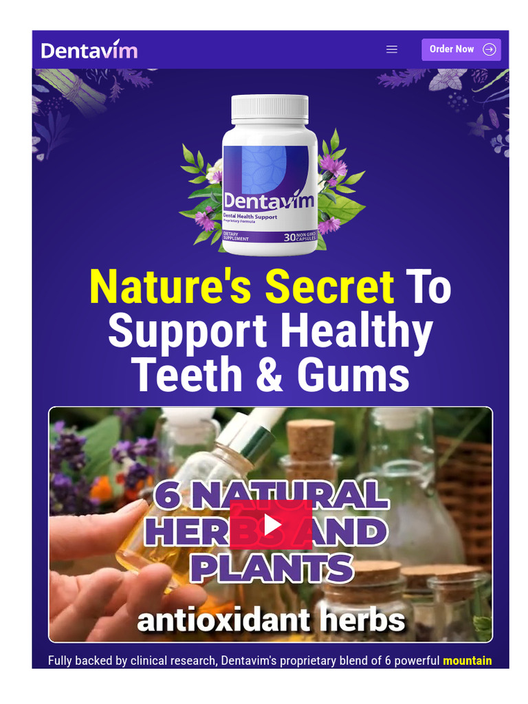 Dentavim, Healthy Teeth and Gums | PDF | Oral Hygiene