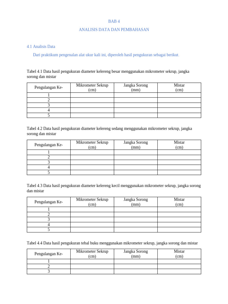 Analisis Data Dan Perhitungan | PDF