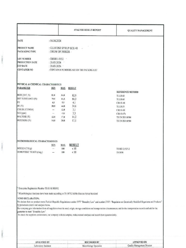 Liquid Glucose | PDF