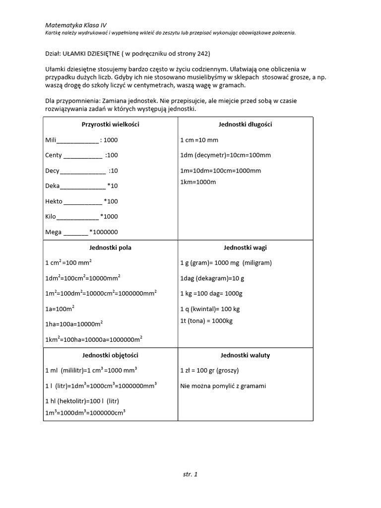 Klasa11114 Tematy Cwiczenia | PDF