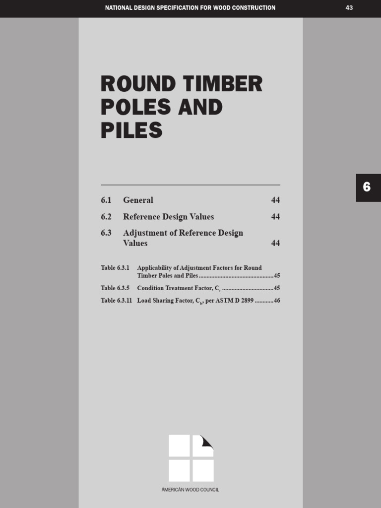 Round Timber Poles and Piles | PDF