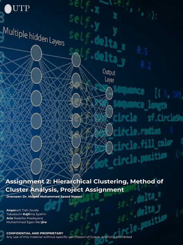 Hierarchical Clustering and Data Science Group Project - Assignment 2 | PDF | Cluster Analysis ...