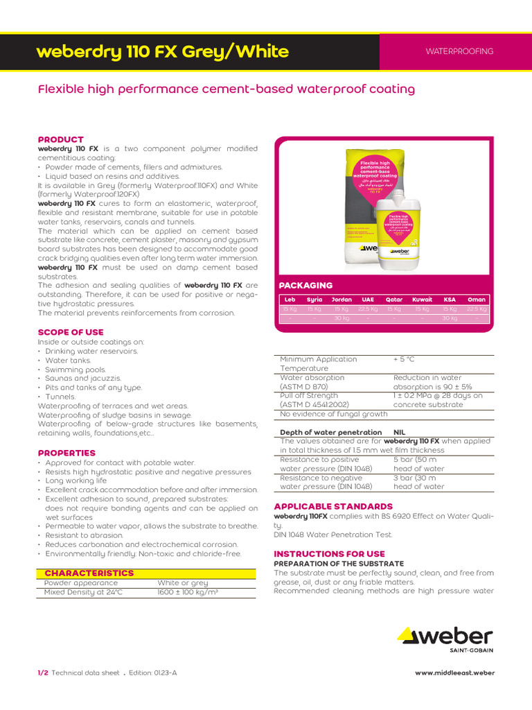 Weberdry 110 FX | PDF