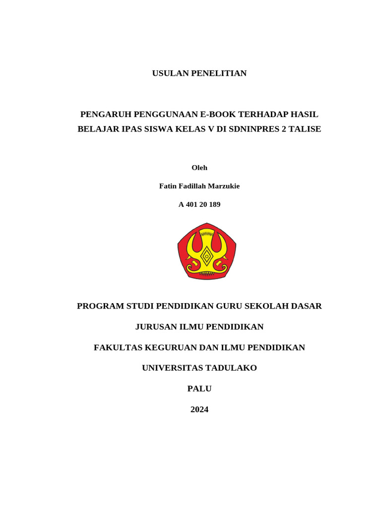 Bismillah Terbaru Proposal Dila FIX | PDF