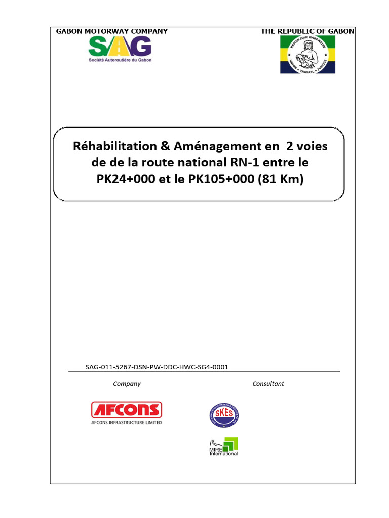 Gabon RN-1 Road Upgrade Plan | PDF | Science & Mathematics