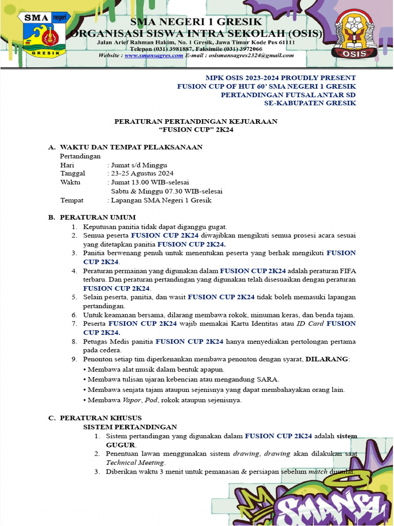 Juknis Fusion Cup 2k24 | PDF