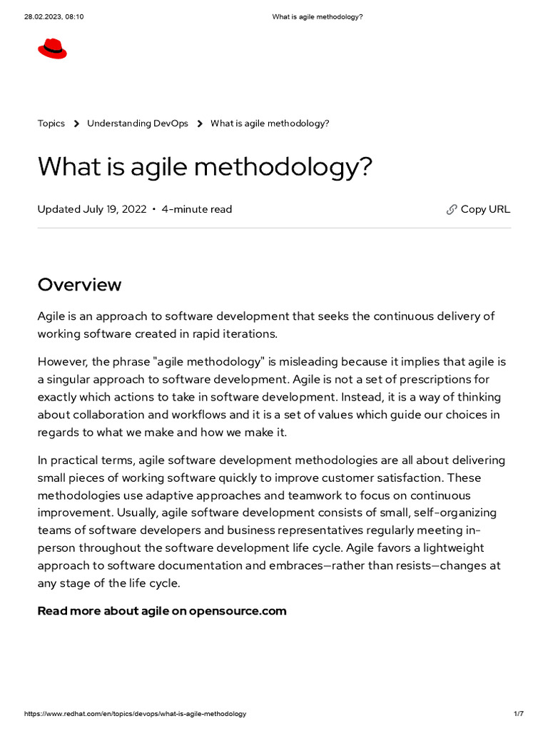What is agile methodology_ | PDF