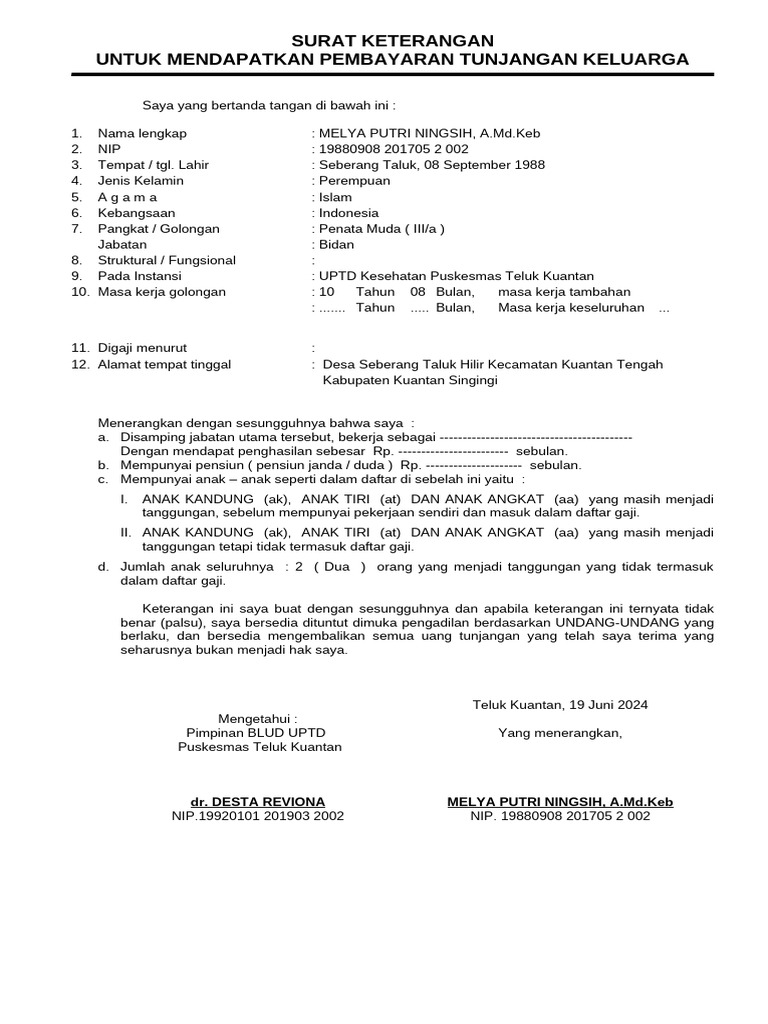 Blanko Model C Baru | PDF